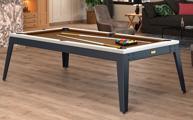 Allure billardbord, kombineret poolbord og spisebord - kompromisløst design